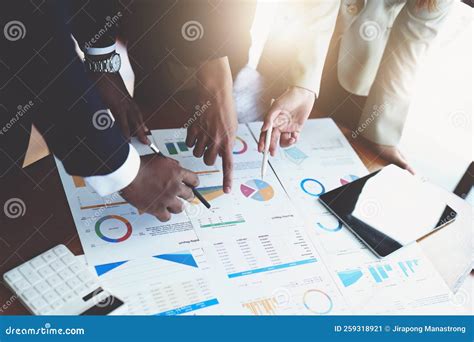 Business Group People Meeting And Discuss Plan Financial Budgets For