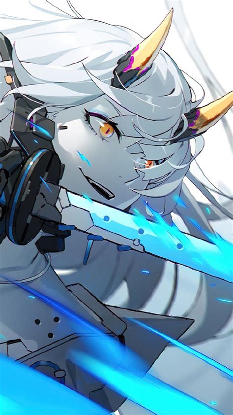 🔥 Free Download Anime Girl White Hair Katana Fantasy Wallpaper Iphone