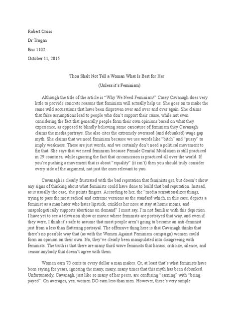 Rebuttal Essay Female Genital Mutilation Feminism