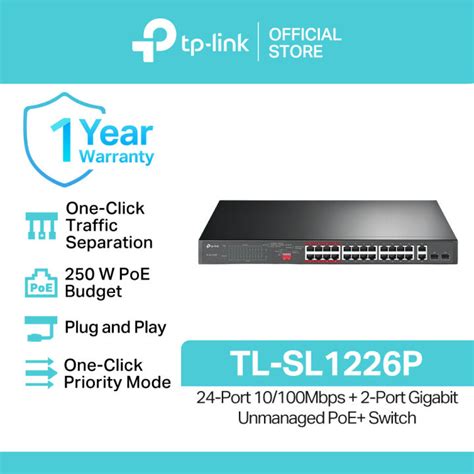 Tp Link Tl Sl P Port Mbps Port Gigabit Unmanaged Poe Switch Tp Link Tplink