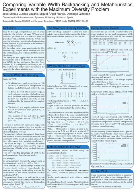 Pdf Comparing Variable Width Backtracking And Metaheuristics Experiments With The Maximum
