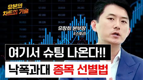 여기서 슈팅 나온다 낙폭과대 종목 선별법 I 유창희 본부장 I E스토리 I 차트의기술 I 2차전지 I 초전도체 I반도체 I