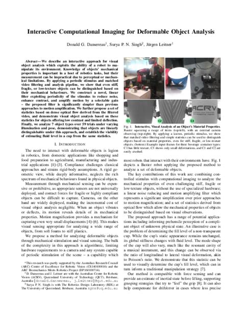Pdf Interactive Computational Imaging For Deformable Object Analysis