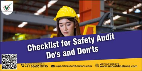 Checklist For Safety Audit Do S And Do Not S SIS Siscertifications