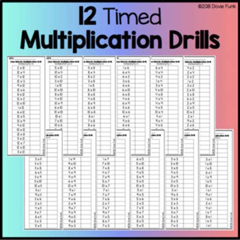 Multiplication Timed Tests Fact Fluency Math Drills By Dovie Funk