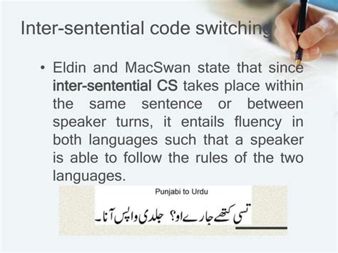 Code Switching And Code Mixing Pptx