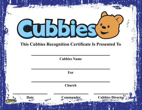 Awana Certificate Templates