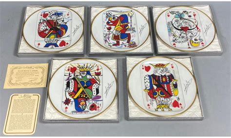 Sold At Auction 5pc Salvador Dali Playing Card Plates For Puiforc