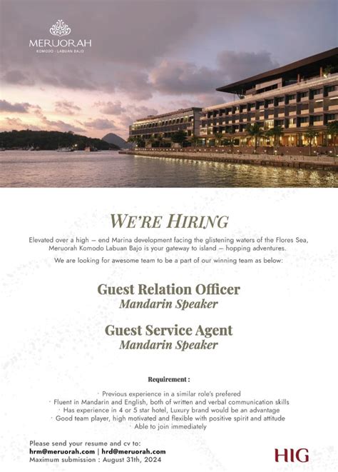 Meruorah Komodo Labuan Bajo On Linkedin 🌟 Were Hiring 🌟 Meruorah Komodo Labuan Bajo Is