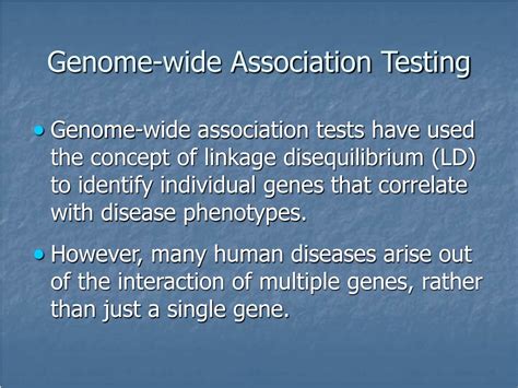 Ppt Multiple Locus Genome Wide Association Testing Powerpoint Presentation Id8821979