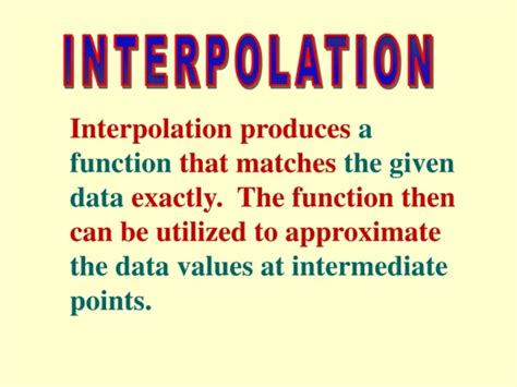 PPT Interpolation PowerPoint Presentation Free Download ID