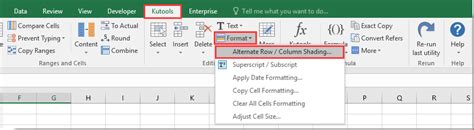 How To Apply Shading To Odd Or Even Alternative Rowscolumns In Excel