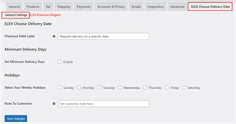 How To Set Up ELEX WooCommerce Choose Your Delivery Date Plugin ELEXtensions