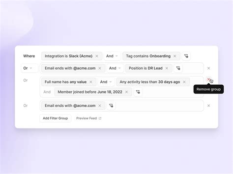 Filters Popover With Filter Groups And Logical Operators By Usrnk1 On