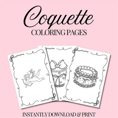So Coquette Coloring Pages Coquette Coloring Printables Printable