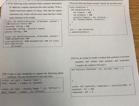 Solved 17 The Following Scala Statement Stores Extracted