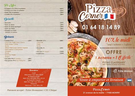 Menu At Pizza Corner Restaurant Montry