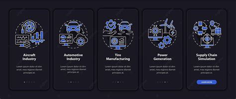 Mobile App Screen Night Mode Onboarding For Digital Twin Implementation