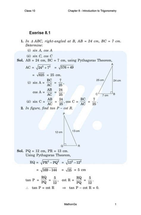 Ncert Solutions For Class 10 Maths Chapter 8 Introduction To