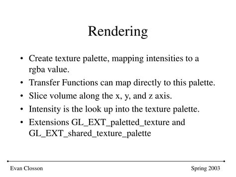 ppt hardware accelerated volume rendering using pc hardware