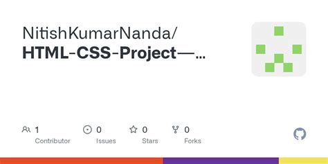 GitHub NitishKumarNanda HTML CSS Project HTML Base Tags Meta Tags Body P Tag Post Class