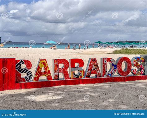 Colorful Barbados Welcome Sign At Brownes Beach Located At Carlisle Bay