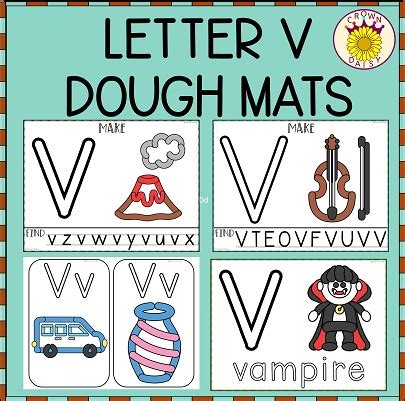 Letter V Alphabet Playdough Mats And Cards Made By Teachers