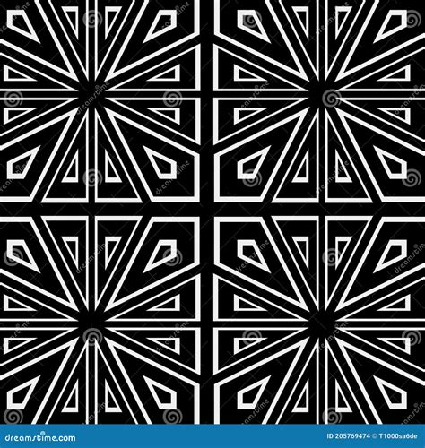 Black And White Symmetrical Patterns Stock Illustration Illustration Of Geometric Mosaic