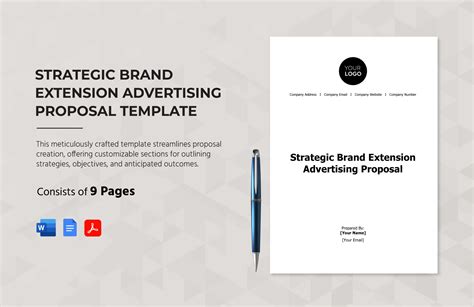 Strategic Brand Extension Advertising Proposal Template In Word Pdf