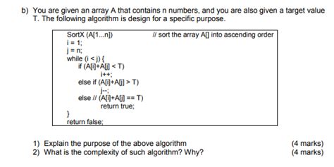Solved B You Are Given An Array A That Contains N Numbers Chegg Com