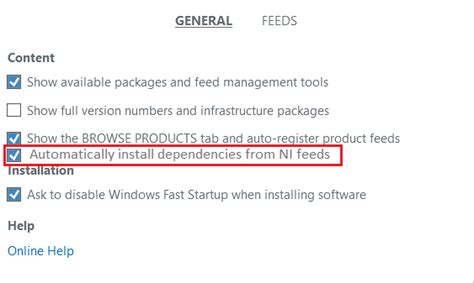 automatically install ni dependencies from ni package manager ni