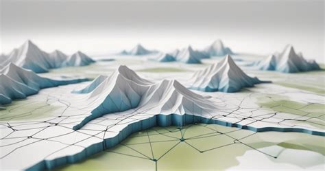 Premium Photo Landscape Background 3d Rendered Image Of Topology Structure Map Virtual Reality