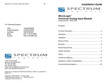 Spectrum Controls 1762sc IF8U Guide Manualzz