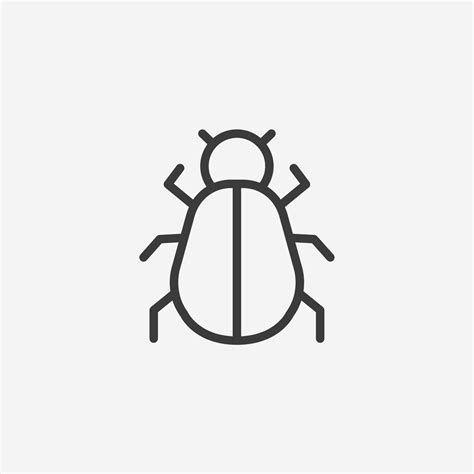 Software Bug Icon Vector Insect Animal Virus Isolated Symbol Sign