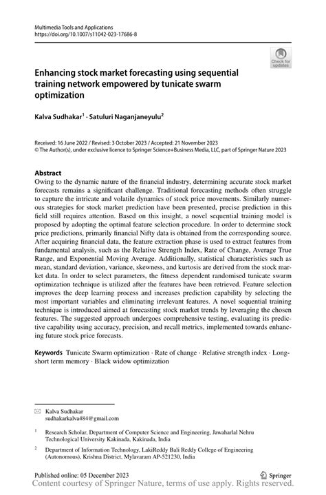 Enhancing Stock Market Forecasting Using Sequential Training Network