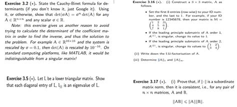 solved exercise 3 16 i construct a 3 x 3 matrix a as