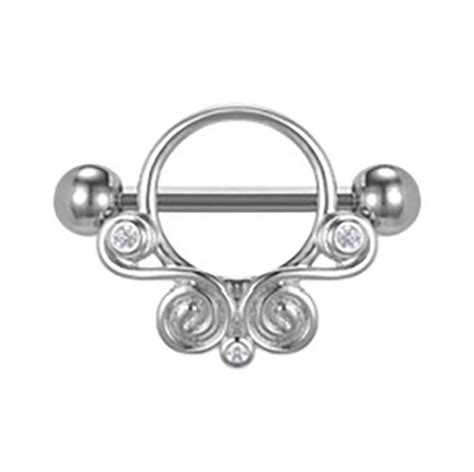 Nipple Piercing In Surgical Steel With Different Loops Evys Secrets