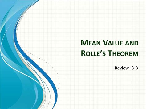PPT Mean Value And Rolles Theorem PowerPoint Presentation Free Download ID 3442586