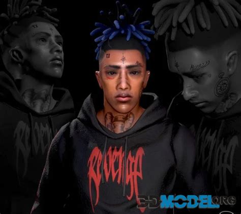 3d Model Xxxtentacion Hooded Sweatshirt For Sims Pbr