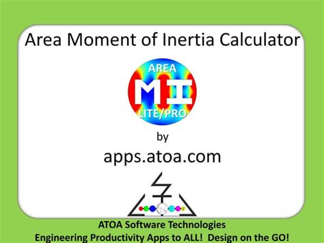Atoa Area Moment Of Inertia Calculator App Pdf 3 D Graphics