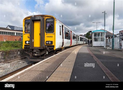 Transport For Wales Class 150 Diesel Multiple Unit Train At Merthyr