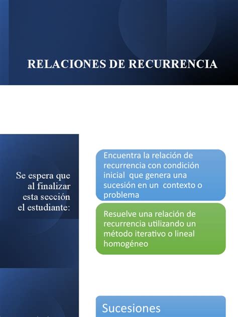 relaciones de recurrencia pdf relación de recurrencia lógica matemática
