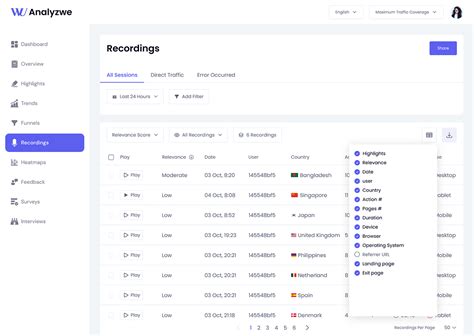 Hr Recordings Dashboard Ui Design Behance