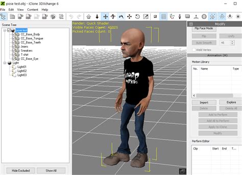 Export Character To Obj With Some Special Pose