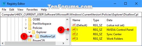 Hide Specified Control Panel Items In Windows Tutorials