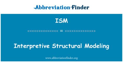Ism Significa Modelagem Estrutural Interpretativa Interpretive Structural Modeling