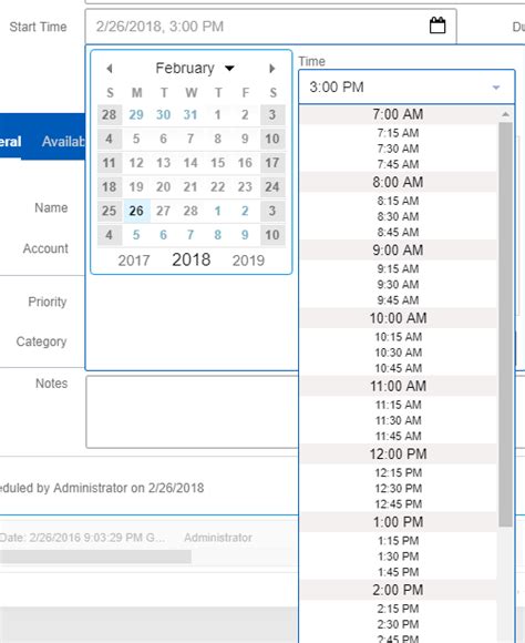 Controlling The Range Of Times In The Infor Crm Web Time Picker