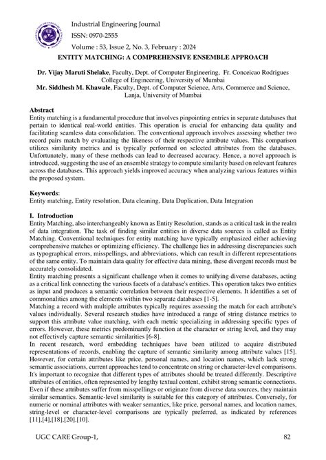 Pdf Entity Matching A Comprehensive Ensemble Approach
