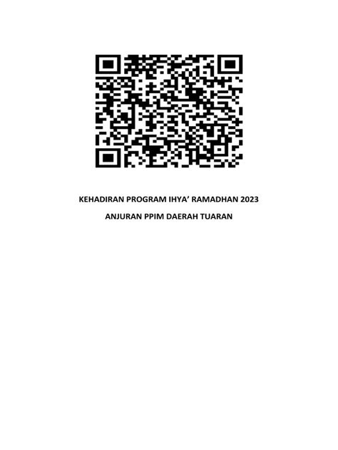 Qr Code Program Ihya Ramadhan Pdf