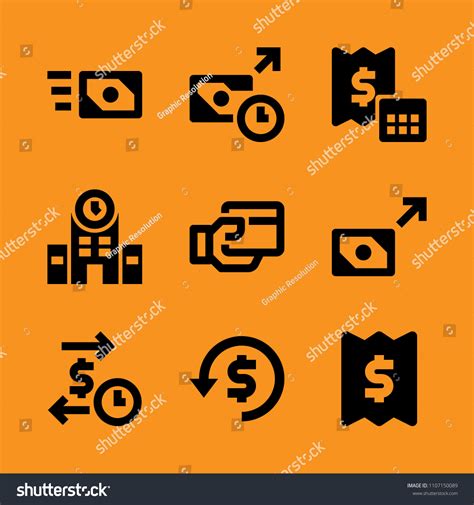 Savings Office Background Subtotal Icon Set Stock Vector Royalty Free 1107150089 Shutterstock